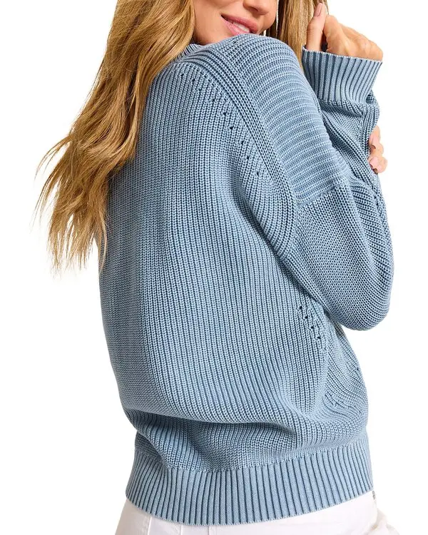 Tommy Bahama V-neck Cotton Sweater - Canyon Sky