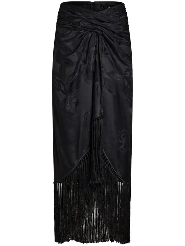 Etro Fringed Jacquard Maxi Skirt
