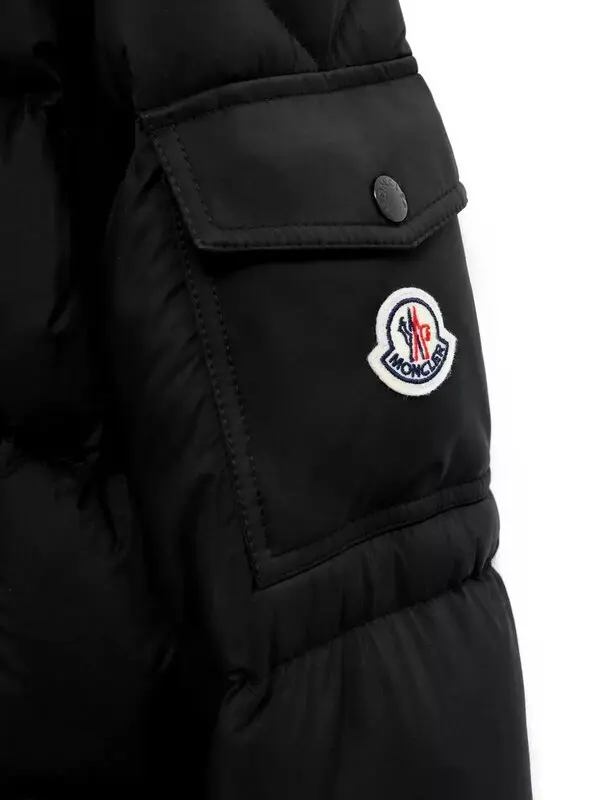 Moncler Maya 70 Detachable-hood Pocket Jacket - Black