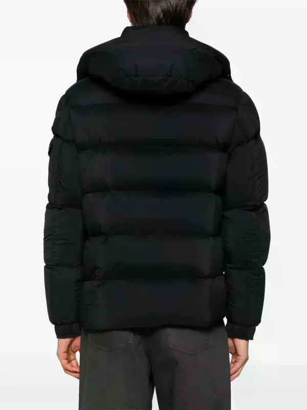 Moncler Maya 70 Detachable-hood Pocket Jacket - Black