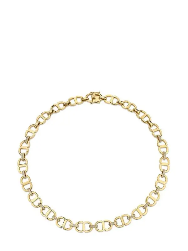 SYDNEY EVAN 14kt Yellow Diamond Link Necklace - Gold