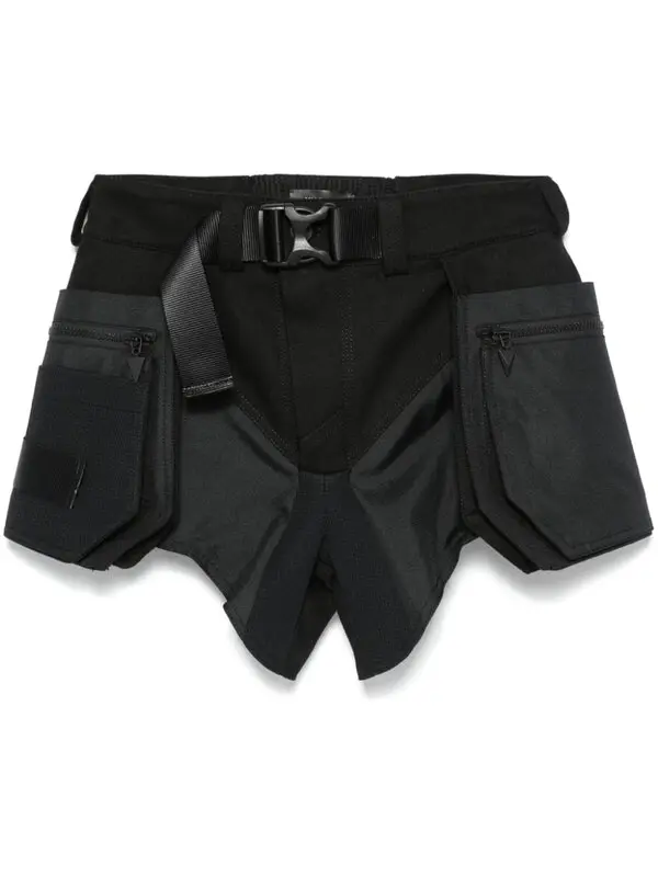MUGLER Technical Fabric Cargo Shorts