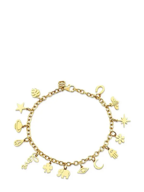 SYDNEY EVAN 14kt Yellow Multi-charm Bracelet - Gold