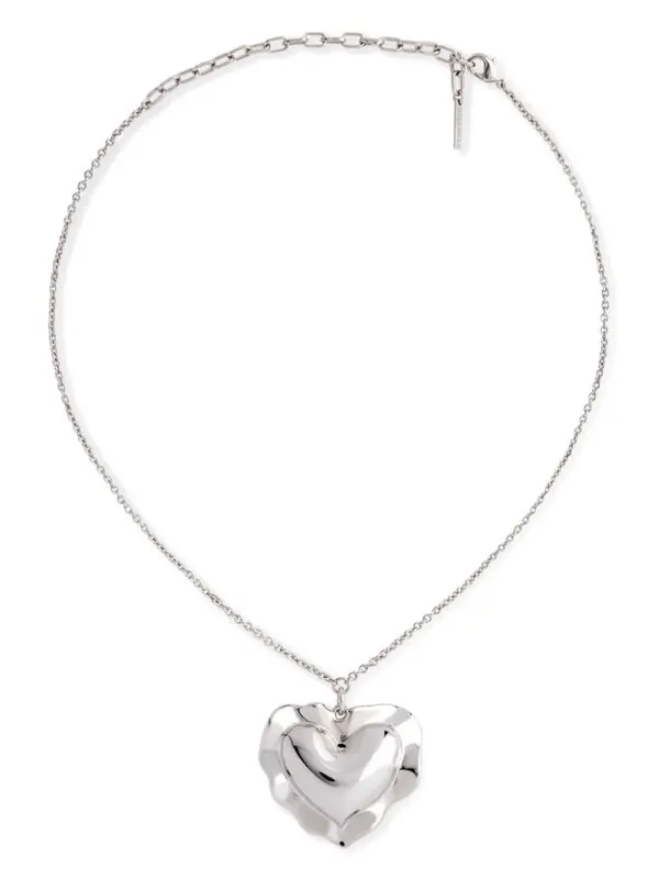 Nina Ricci Cushion Heart Pendant Necklace - Silver