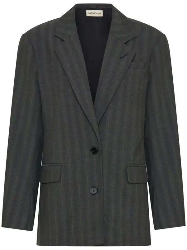 NICHOLAS Nadia Pinstripe Blazer - Grey