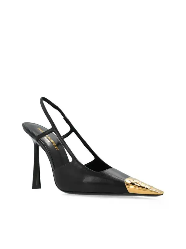 Saint Laurent 110mm Jeanne Slingback Pumps - Black