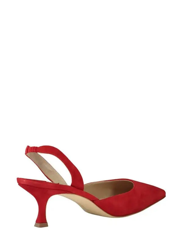 Manolo Blahnik 50mm Carolyne Pumps Red Editorialist