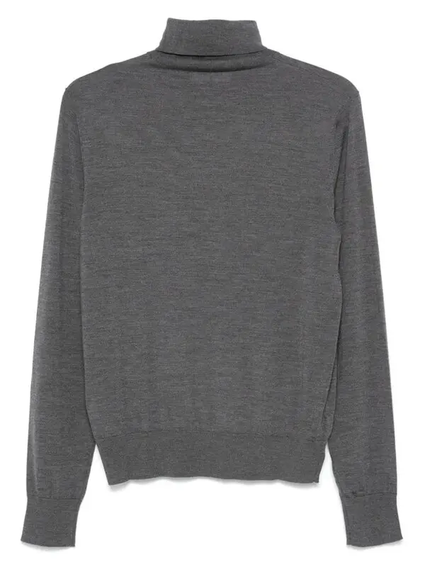 Dsquared2 Logo-embroidered Turtleneck Sweater - Grey