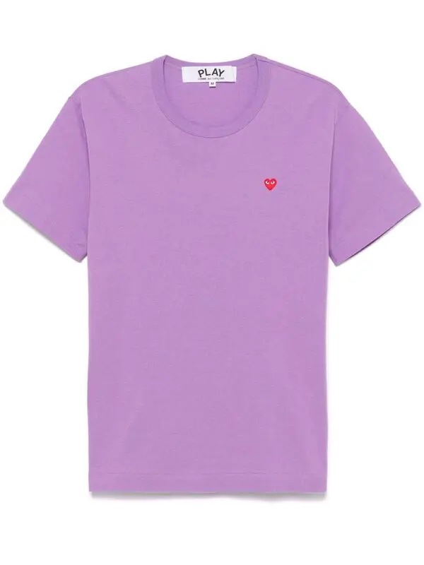 Play Comme Des Garcon Heart Patch T-shirt - Purple