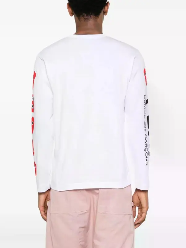 Play Comme Des Garcon Logo-print T-shirt - White