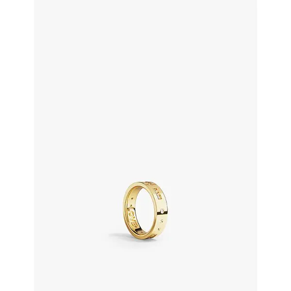 APM MONACO Love Morse Code Ring - Yellow Gold