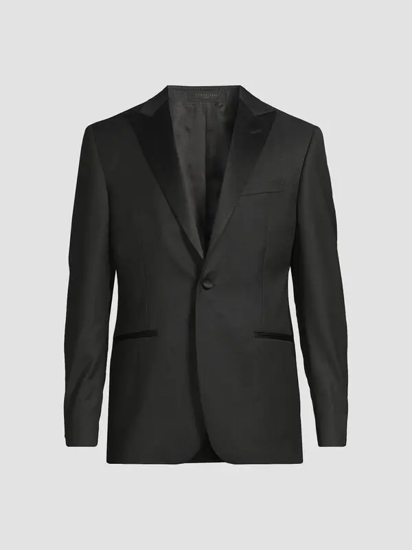 Corneliani Jacquard Tuxedo Peak-lapel Jacket