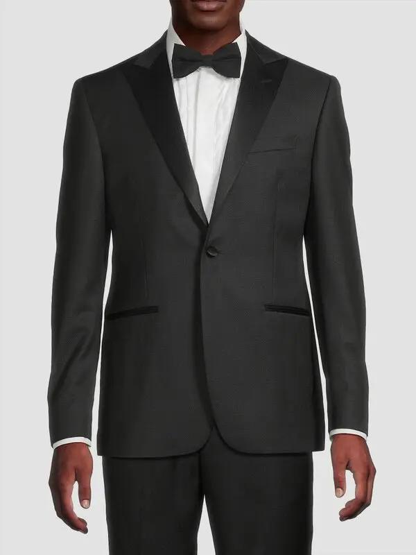 Corneliani Jacquard Tuxedo Peak-lapel Jacket