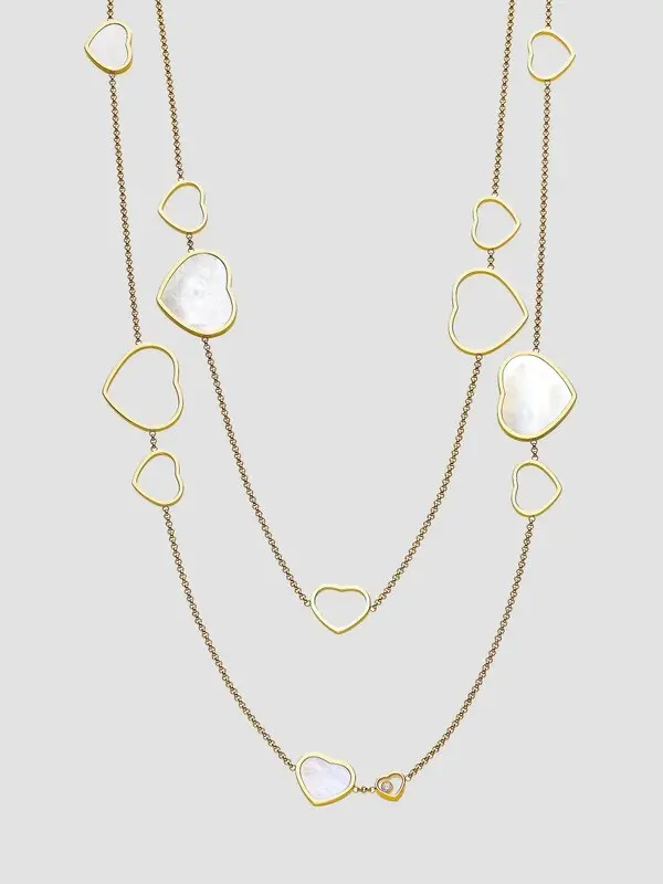Chopard Happy Hearts 18k Rose Gold, Mother-of-pearl & 0.15 Tcw Diamond Sautoir Necklace - Yellow Gold