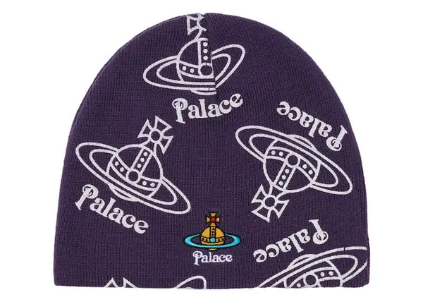 PALACE X Vivienne Westwood Jersey Beanie - Purple