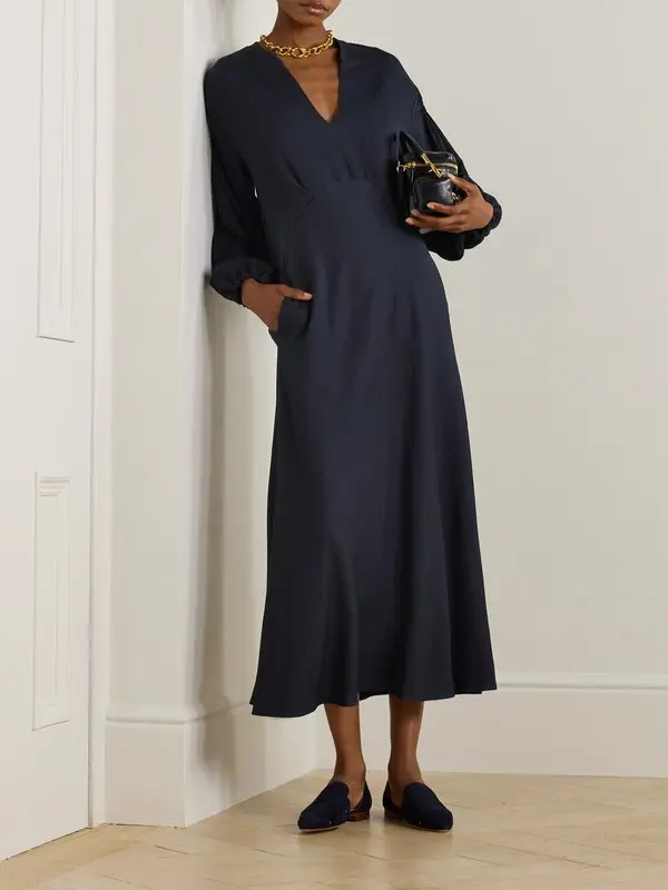 blue dress net a porter Aida jacket in a blue linen-wool blend