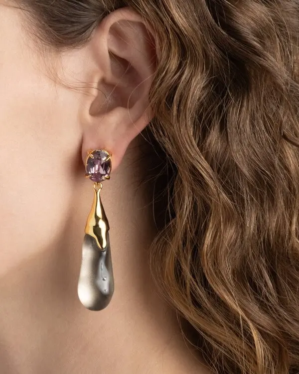 Alexis Bittar Bonbon Crystal Teardrop Earrings - Dune