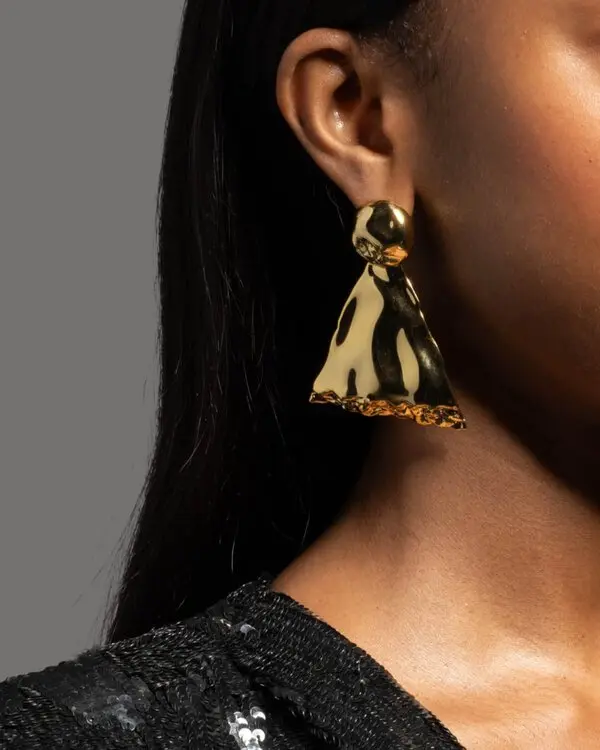 Brut Triangle Post Earrings - Silver, image 5 of 6