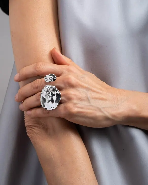 Alexis Bittar Brut Double Disc Ring