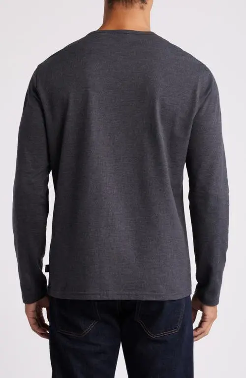 Stone Rose Performance Piqué Henley - Charcoal
