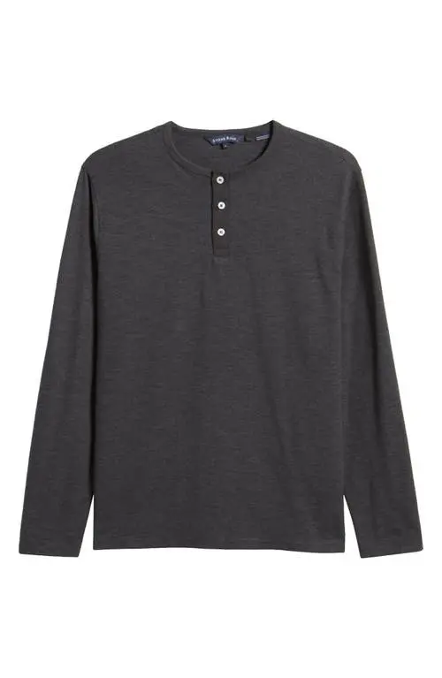 Stone Rose Performance Piqué Henley - Charcoal