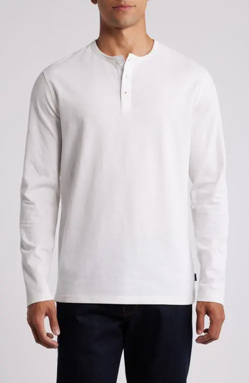 Stone Rose Cotton Blend Slub Piqué Henley