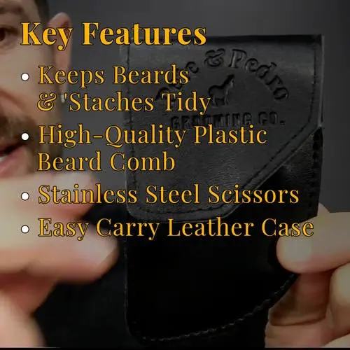 PETE & PEDRO Beard Care Comb & Scissors Kit