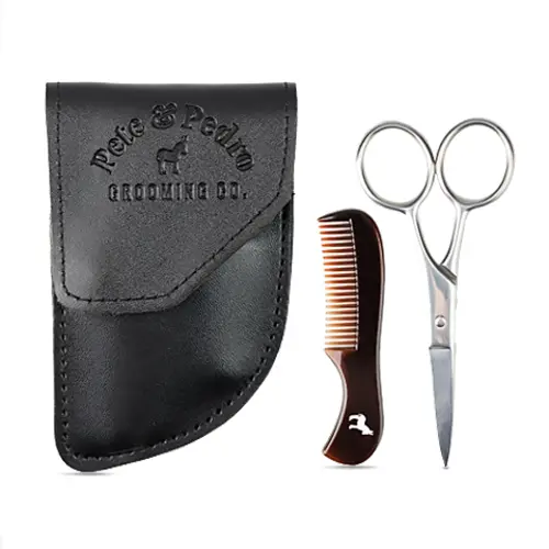 PETE & PEDRO Beard Care Comb & Scissors Kit