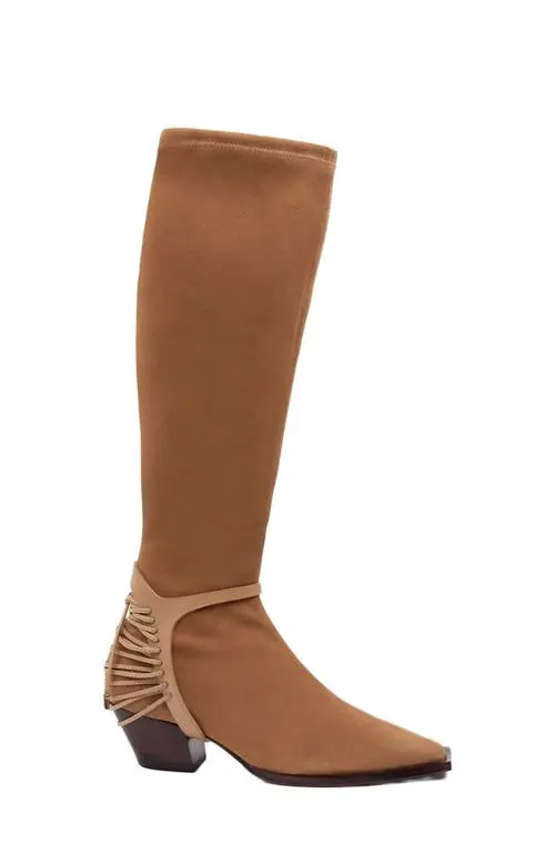 DANIELLA SHEVEL Cara Stretch Suede Boots