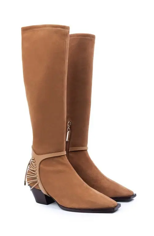 DANIELLA SHEVEL Cara Stretch Suede Boots