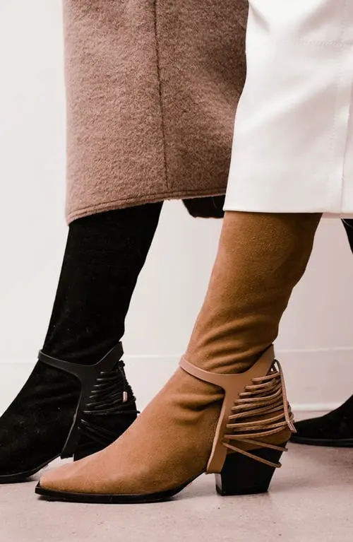 DANIELLA SHEVEL Cara Stretch Suede Boots