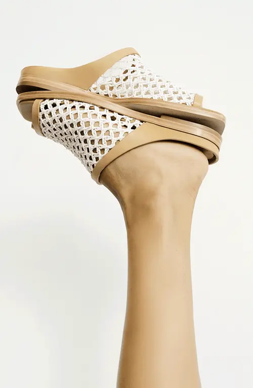 DANIELLA SHEVEL Alba Jute Sandals - White