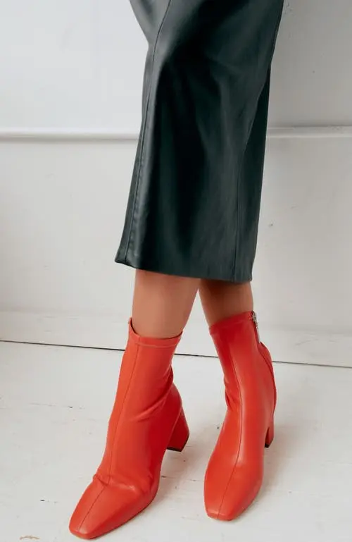 DANIELLA SHEVEL Milani Stretch Nappa Leather Boots - Red