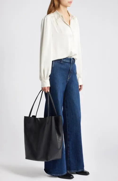 Madewell Oversized Soft Grain Leather Shopper Tote
