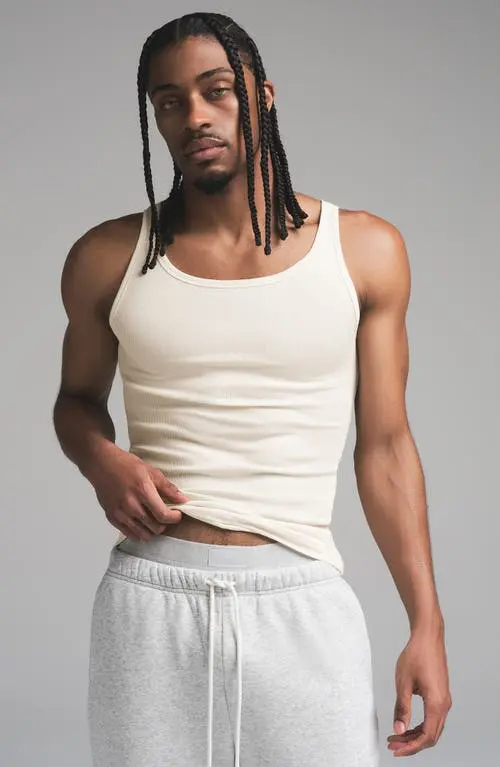 SKIMS 3-pack Rib Stretch Cotton Tanks - Ecru Multi