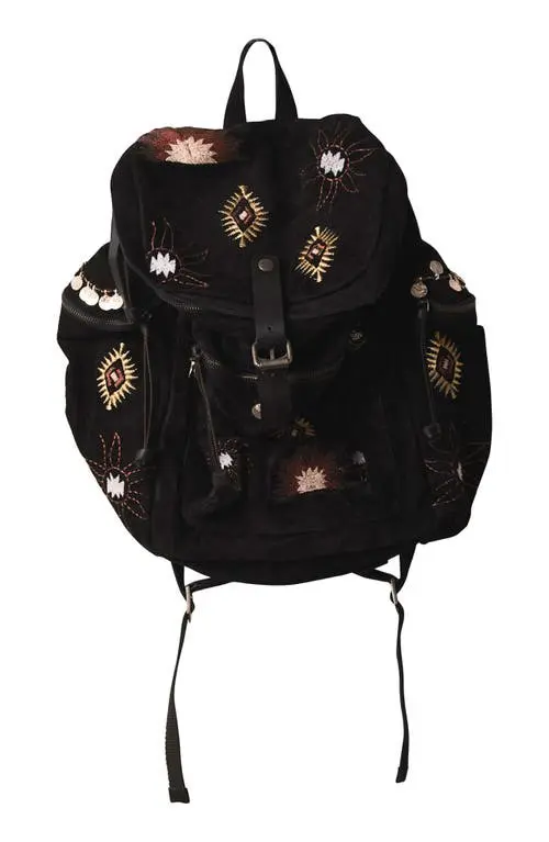 Free People We The Free Versaille Embroidered Suede Backpack  display picture 1