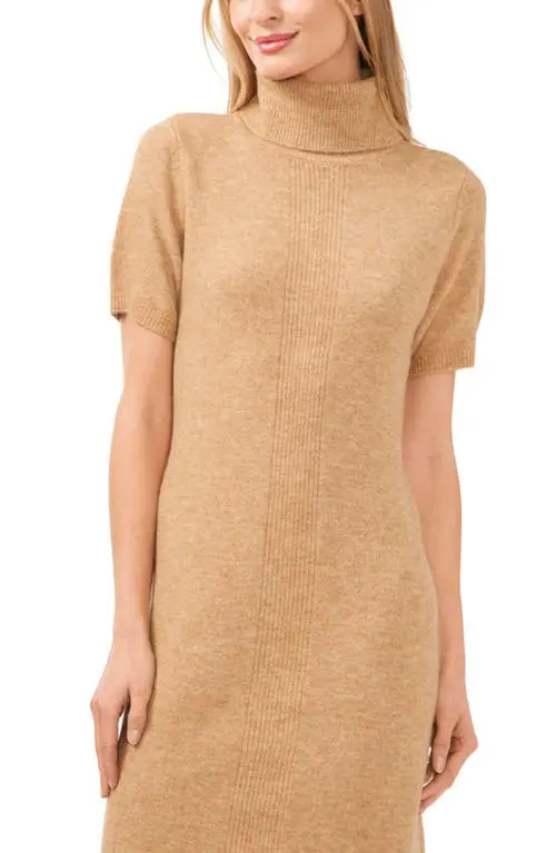 CECE DUPRAZ Short Sleeve Turtleneck Sweater Dress