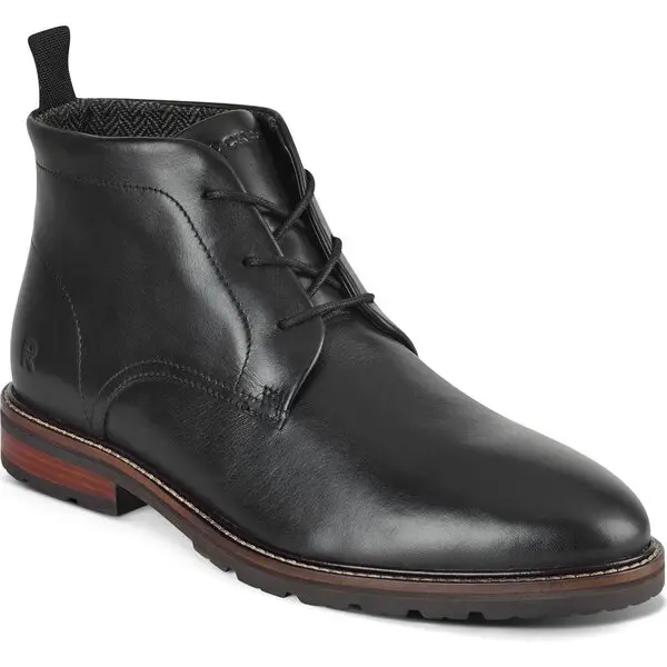 Rockport Caspe Leather Lace-up Boots - Black