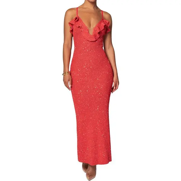 JLUXLABEL Midnight Sparkle Knit Maxi Dress