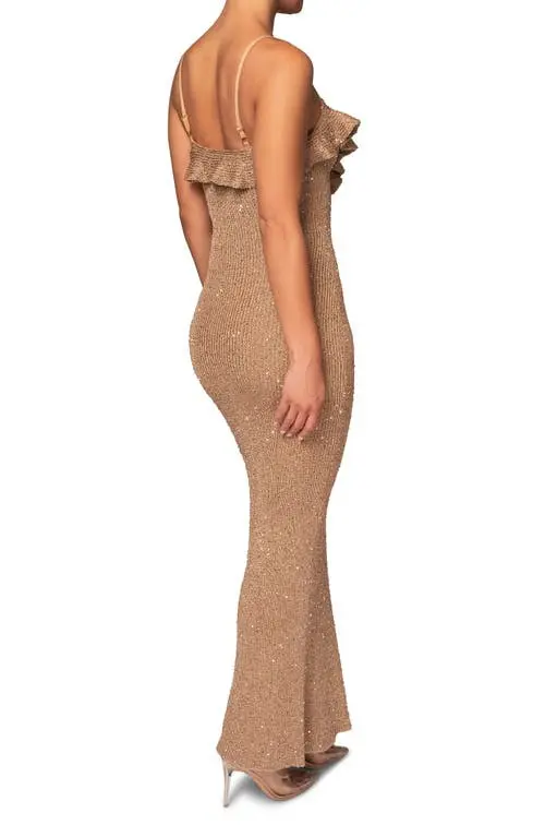 JLUXLABEL Midnight Sparkle Knit Maxi Dress - Gold