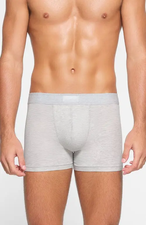 SKIMS 3-inch Cotton & Modal Blend Boxer Briefs - Light Heather Grey