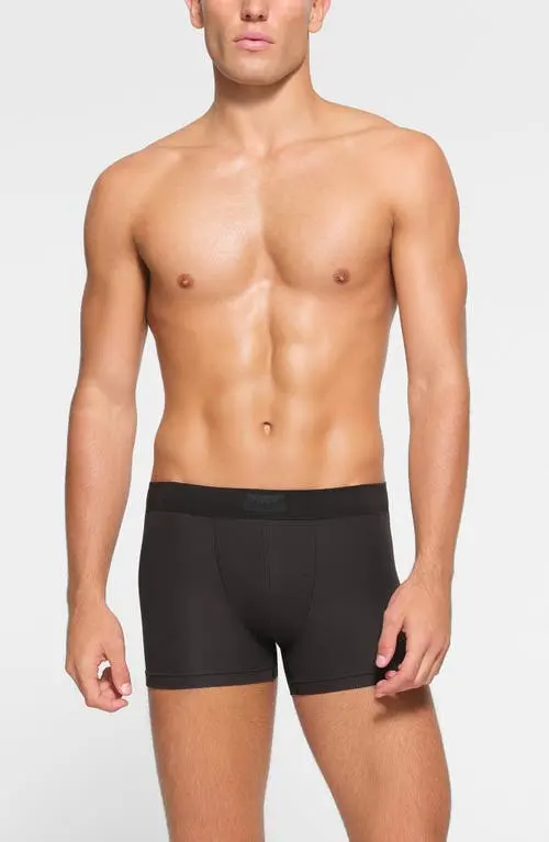 SKIMS 3-inch Cotton & Modal Blend Boxer Briefs - Onyx