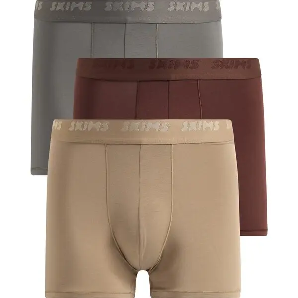 SKIMS 3-pack 3-inch Stretch Modal Boxer Briefs - Desert Multi