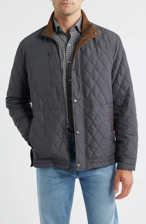 Johnnie-o Juno Quilted Jacket - Dark Gray