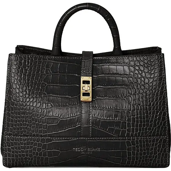 TEDDY BLAKE Lola Croco 10 Handbag - Black