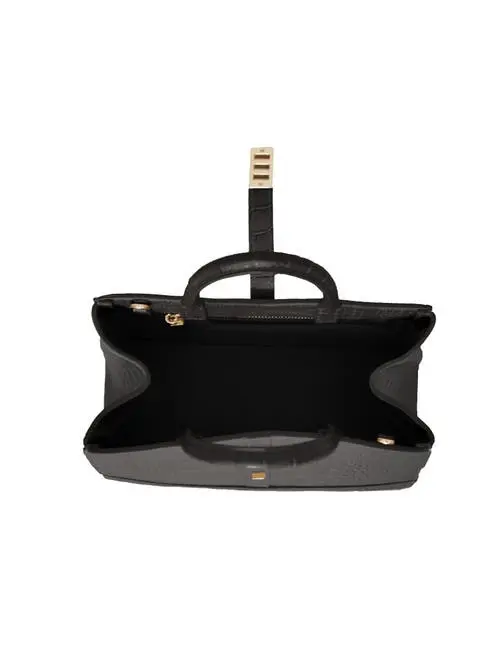 TEDDY BLAKE Lola Croco 10 Handbag - Black