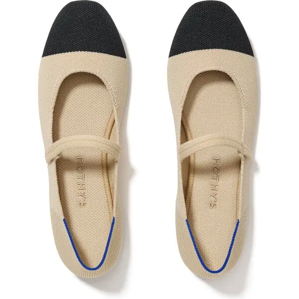 Rothy's The Square Mary Jane - Cream Captoe