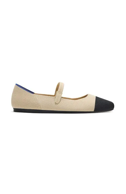 Rothy's The Square Mary Jane - Cream Captoe
