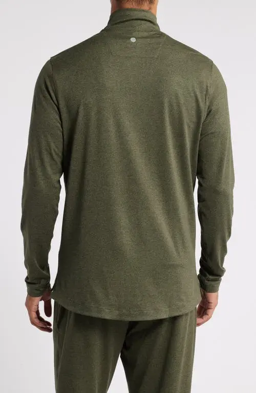 Zella Restore Soft Quarter Zip Pullover - Olive Night