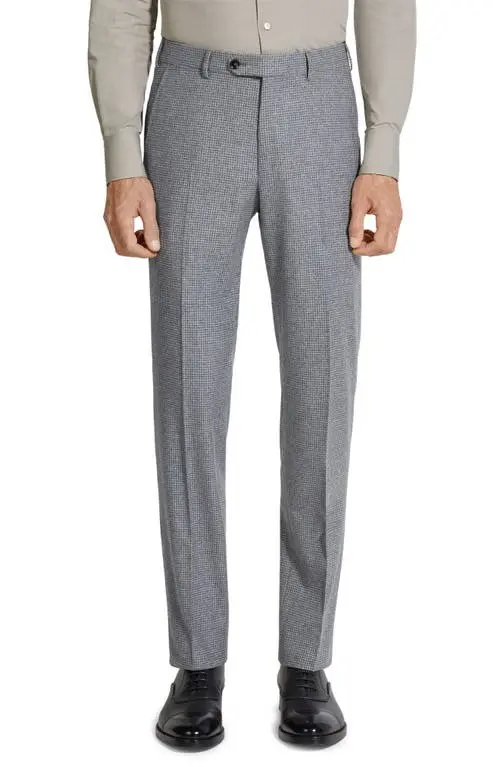 Zegna 15milmil15 Brushed Mini Houndstooth Wool Blend Suit - Grey